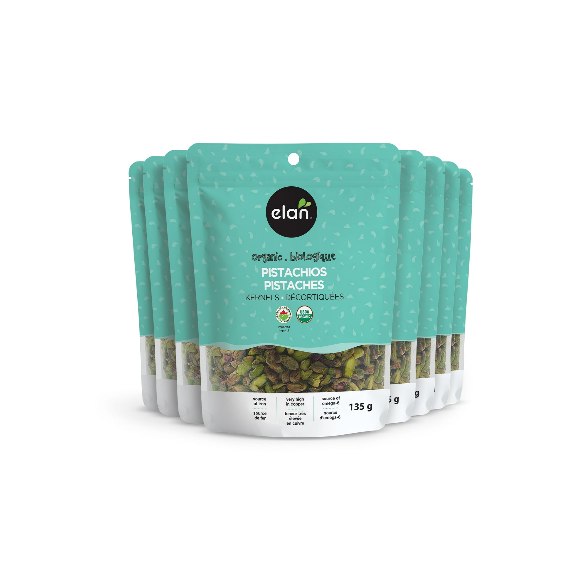 Click here for Elan Organic Raw Pistachios 8 Packs X 135g 1.08 Kg prices