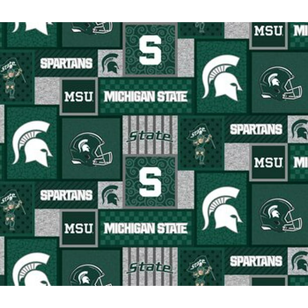 NCAA-Michigan State MIST-1177 College Patch Crafting Fleece, by the ...