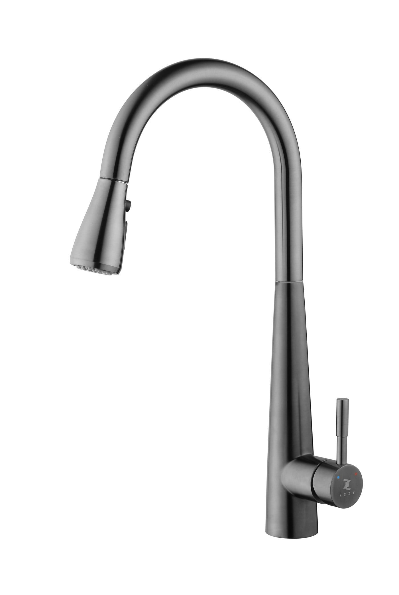YZZY High Arc Kitchen Fauect with Pull Down Sprayer Stainless Steel ...