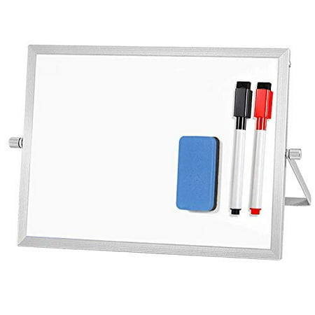 ARCOBIS Small Desktop Dry Erase Board 12" X 8" Portable Magnetic Double ...