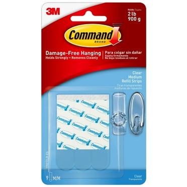 Command Outdoor Clear Strip Refills Pack, UV and Water Resistant, 4 ...