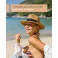Furtalk Summer Large Panama Hat For Men And Women Wide Brim Fedora