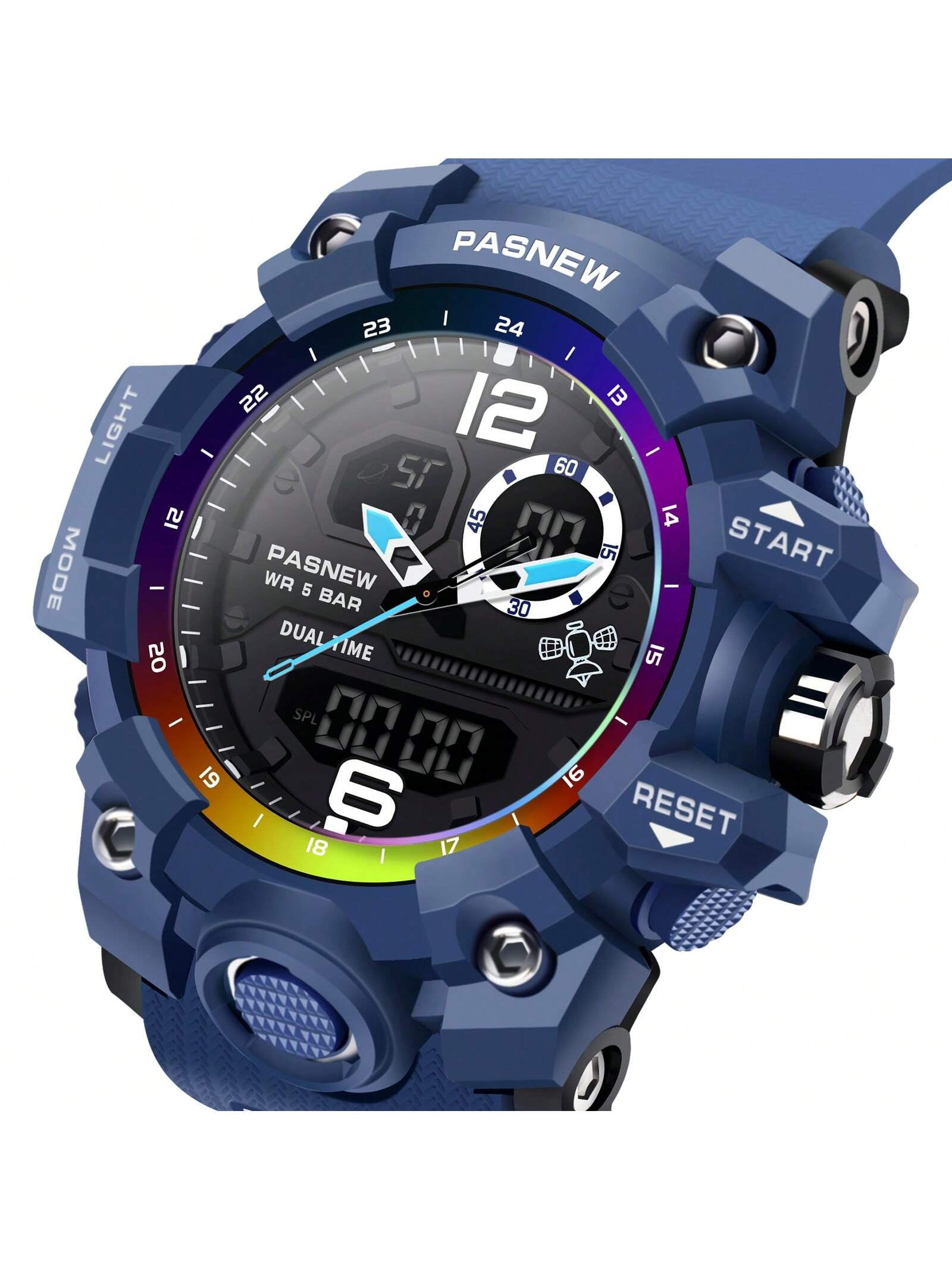 Pasnew Multi-Functional Waterproof Men's Style Dual Display Sports ...