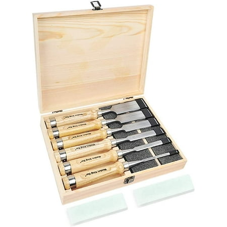 Monkey King Bar -6Pcs Wood Chisel Tool Set and 2pcs Grindstone -Chrome ...