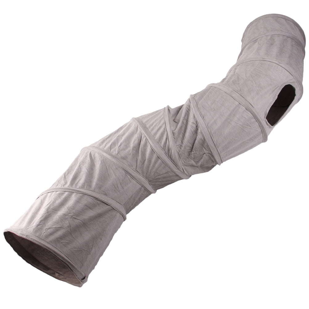 Click here for Hydreachca Cat Tunnel Toy Grey Suede Fabric Indoor... prices