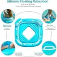 Jasonwell Floating Island Pool Float Inflatable 4 Person Swimming Pool Lounger Raft River Lake