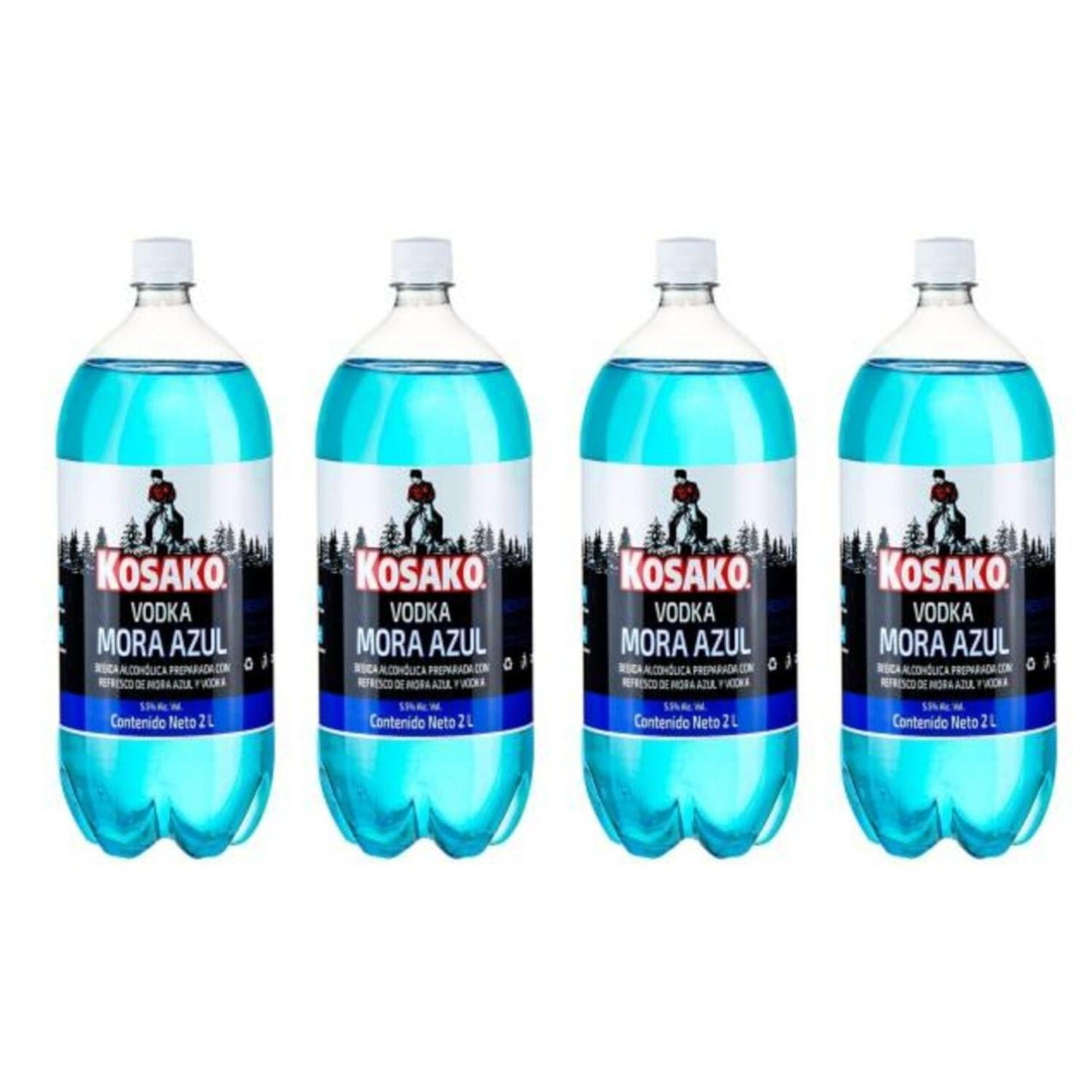 Pack de 4 Fusión Kosako Vodka/Mora Azul 2 L | Walmart en línea