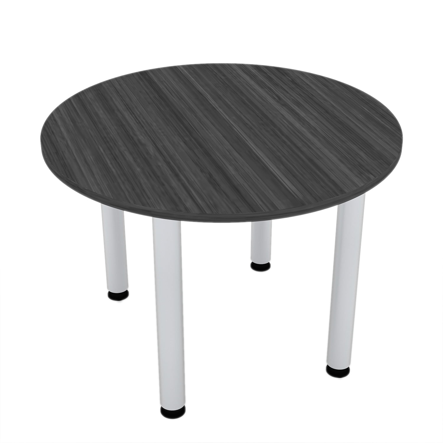 42" Small Round Table Metal Post Legs Conference Room Breakroom ...