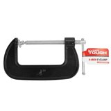 Hyper Tough 4-inch C-Clamp with Steel Threaded Screw and Swivel Jaw Pad ...
