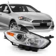 AKKON - For 2013 2014 2015 2016 Dodge Dart [Halogen Type] Black ...
