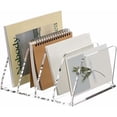 Acrylic Desk File Sorter Organizer Holder, 4-Section Clear Vertical ...