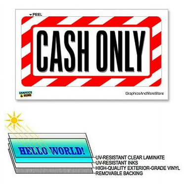 Cash Only Sign - Walmart.com