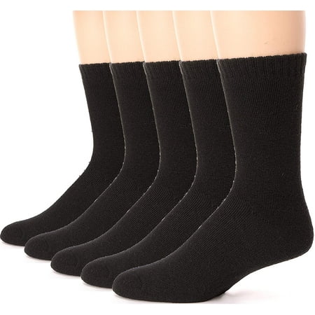 Mens Wool Fuzzy Heavy Thermal Thick Warm Winter Socks 5 Pairs | Walmart ...
