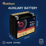 Relistart AUX14 Auxiliary Battery, 12V 14Ah AGM Battery, 200CCA ...