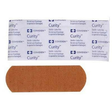 Curity Flexible Adhesive Bandage, Sterile, Fabric, Tan, 1 x 3 in, 50 ...