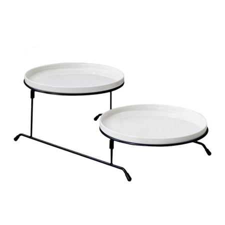 2 Tier Serving Platter, with Platters Dessert Display Server Snack ...