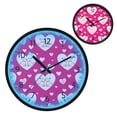 BZSMCE Silent Voice Activated LED Night Light Wall Clock 12 Inch With ...
