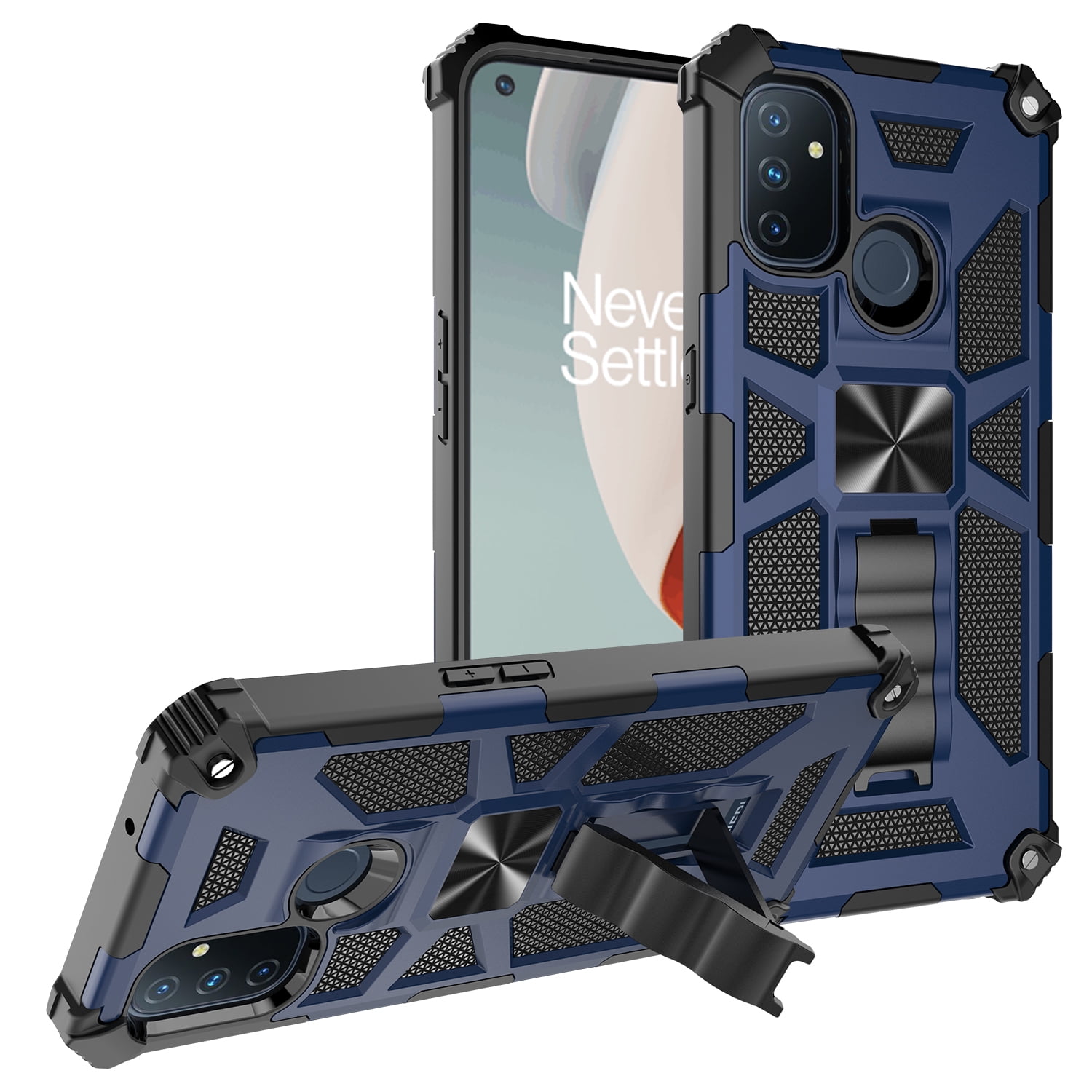 OnePlus Nord N200 5G Case with Kickstand, Silicone and Plastic Hard ...