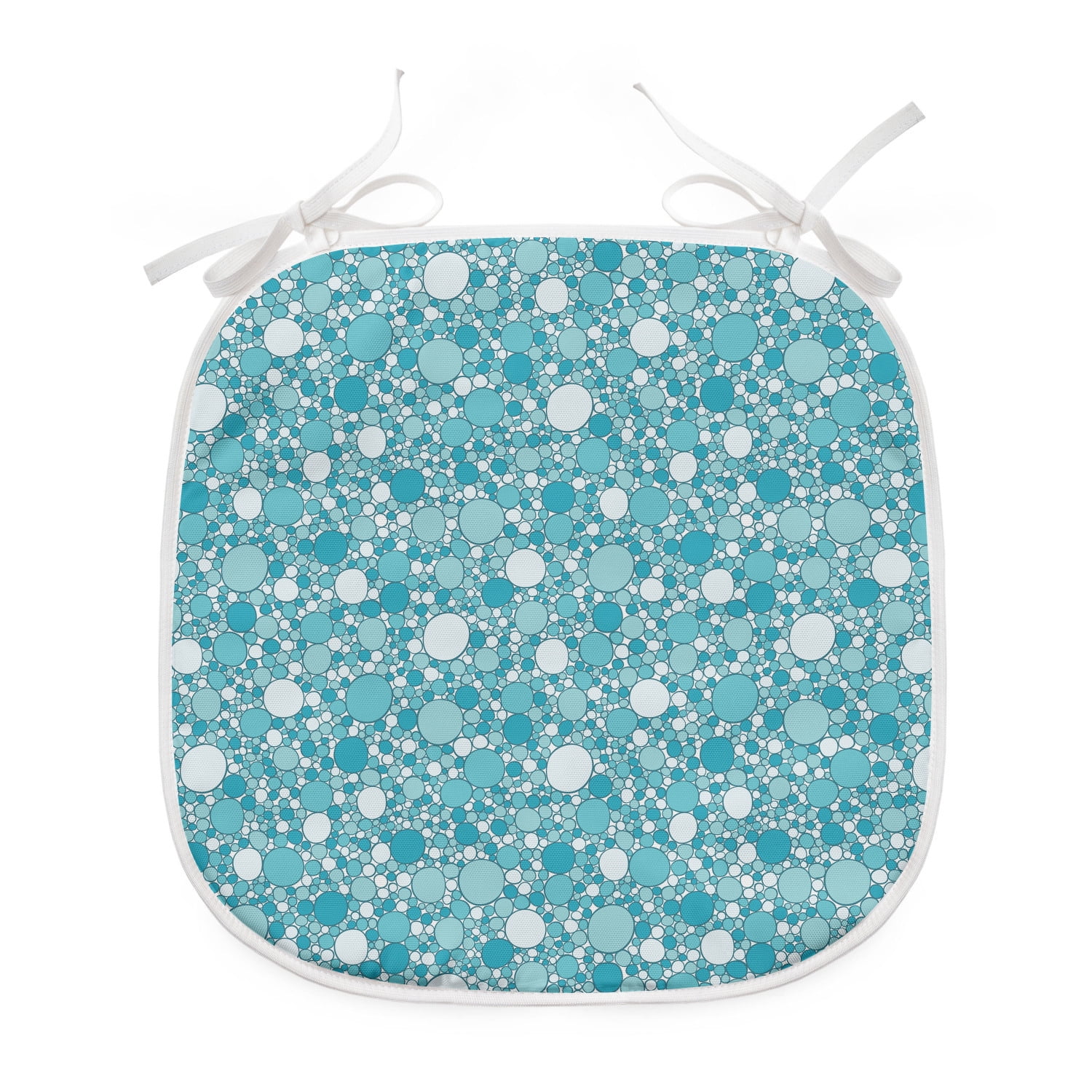 Abstract Dining Chair Pad, Abstract Pattern with Bubbles in Different ...