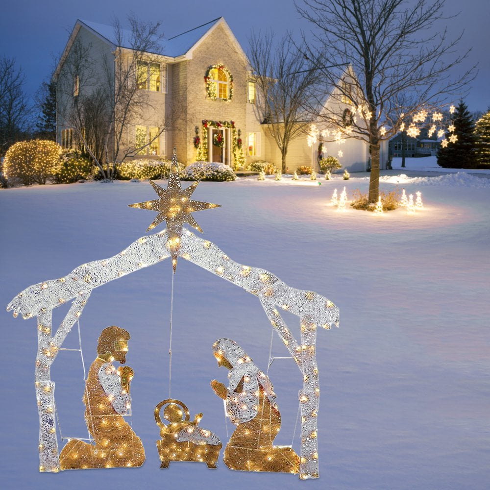 Click here for Generic Lighted Outdoor Nativity Scene Resistant O... prices