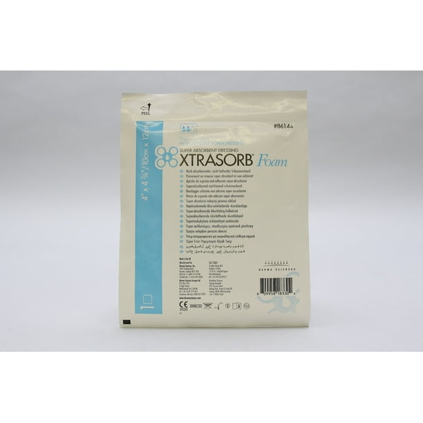 Derma Sciences 86144 DRESSING XTRASORB NON ADHESIVE FOAM 4X4" - Walmart.com
