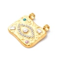 304 Stainless Steel Rhinestone Pendants with Shell Ion Plating(IP ...