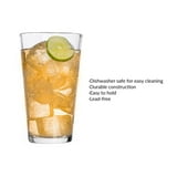 Mainstays 16oz Pint Glass Clear Drinking Glass for Water, Juice ...
