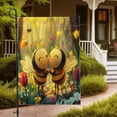 Bee Garden Flag 12x18 Inch Double Sided Outdoor House Flag With Cartoon ...