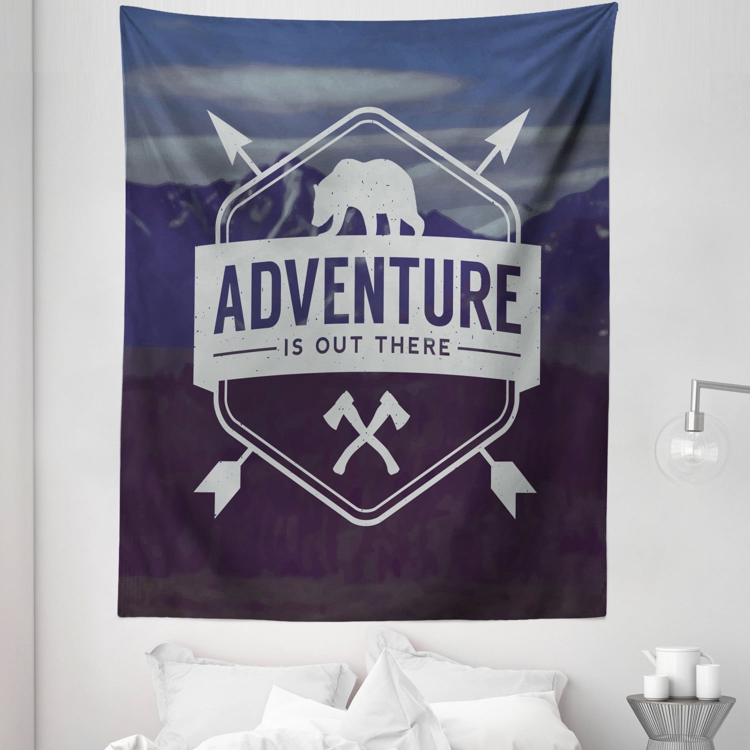 Adventure Tapestry, Adventure Logo a Words Hatchets and Bear Mountain ...
