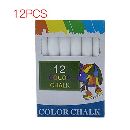 stanreset 12pcs Dustless White Chalks Kids Drawing Pen Non-toxic School ...