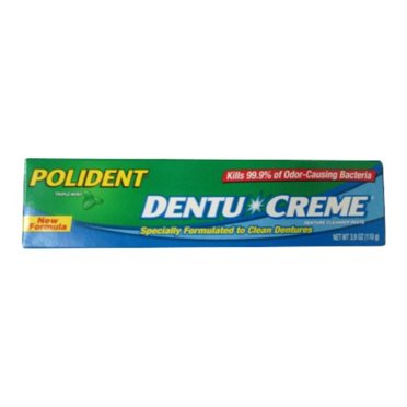 Polident Dentu-Creme Denture Cleanser: Low-Abrasive Cleaning Toothpaste ...