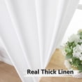 Short Linen Curtain Bedroom Rod Pocket Semi Sheer Burlap Light ...