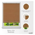 Woodtone Oval Cordless Rollup Light Filtering Window Blinds Shades: 72 ...