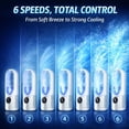 6-Speed Bladeless Electric Fan with Cooling & 7 Color LED Light ...