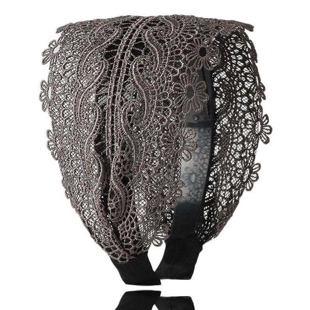 4 Inch Wide Lace Headband Hair Band with Teeth Women's Headband Lace ...