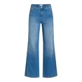 Time and Tru Women's High Rise Seamed Wide Leg Jeans, 31" Inseam, Sizes ...