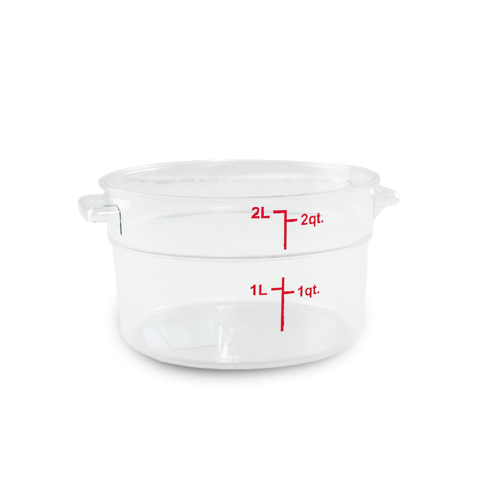 Recipiente de Policarbonato Caledonia Graduado Redondo Capacidad 2 Qt ...
