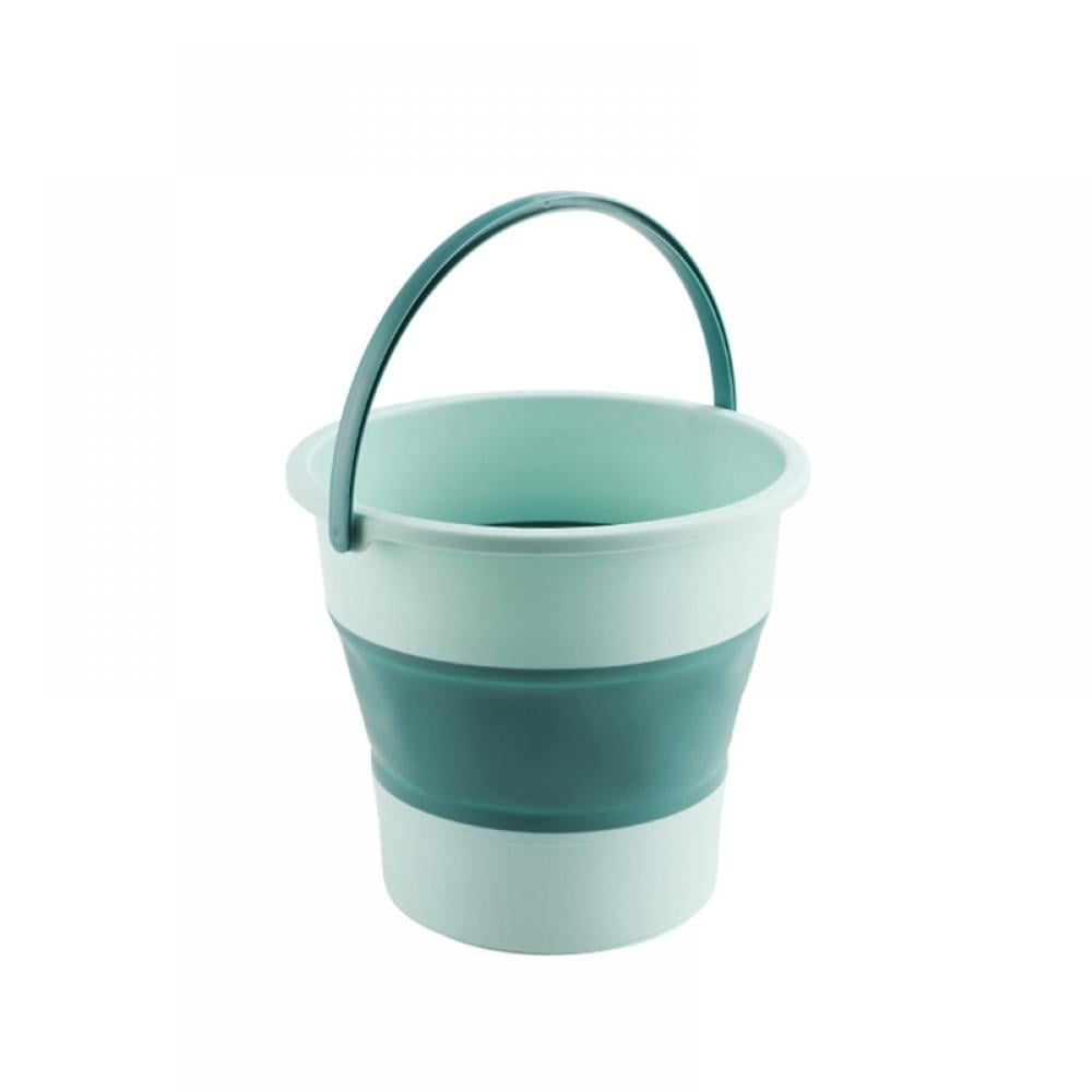 Collapsible Plastic Bucket, 2.6 Gallon (10L) Foldable Round Tub for ...