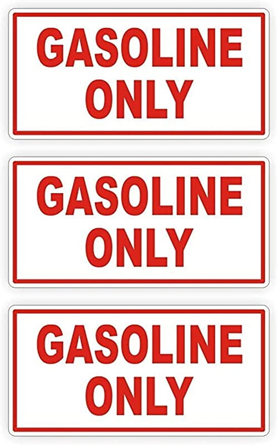 3 pcs Gasoline Only Vinyl Decal | Sticker | Label Fuel Gas Door Label ...