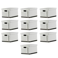 Bankers Box 3-Count Decorative, Letter/Legal File Box, Grey, Diamond ...