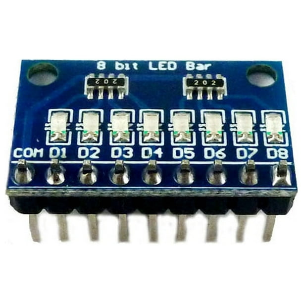 1Pcs 3.3V 5V 8 Bit Blue Common Cathode LED Indicator Module DIY Kit for ...
