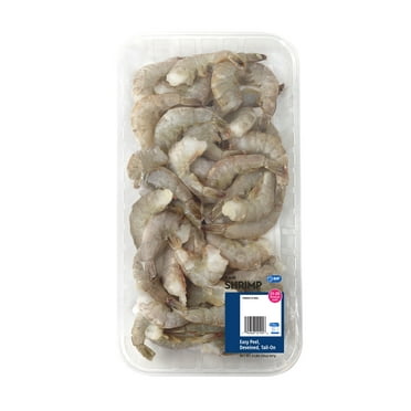 Great Value Frozen Raw Super Colossal Shell-on Tail-on Easy Peel Shrimp ...