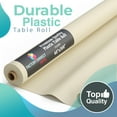 Exquisite Disposable Ivory Plastic Tablecloth Coverings, 300 ft x 40 in ...