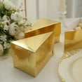 BalsaCircle 10 Gold Triangle Paper Cake Slice Boxes Scalloped Top Party ...