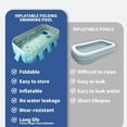 "Hurber Portable Large Foldable Swimming Pool for Backyard, Family Size ...