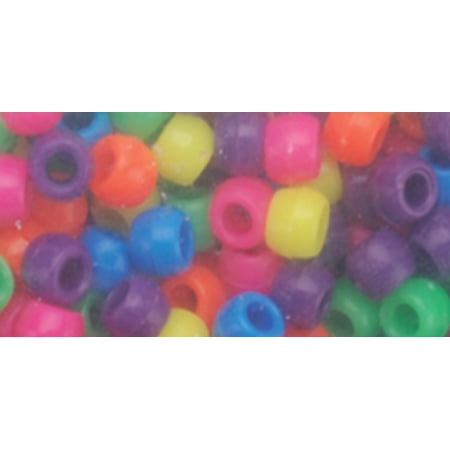 Pony Beads 6mmX9mm 1lb-Opaque Neon | Walmart Canada