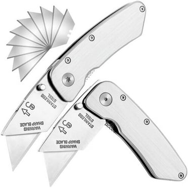 Canopus Folding Utility Knife, Heavy Duty Box Cutter with Holster ...