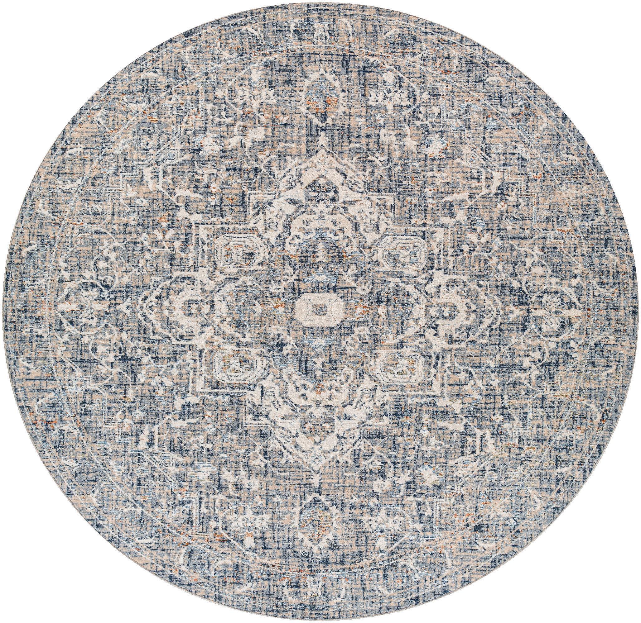 Mark&Day Area Rugs, 8ft Round Jay Traditional Denim Area Rug (7'10 ...