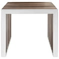 Modway Gridiron Small Wood Inlay Bench in Walnut - Walmart.com