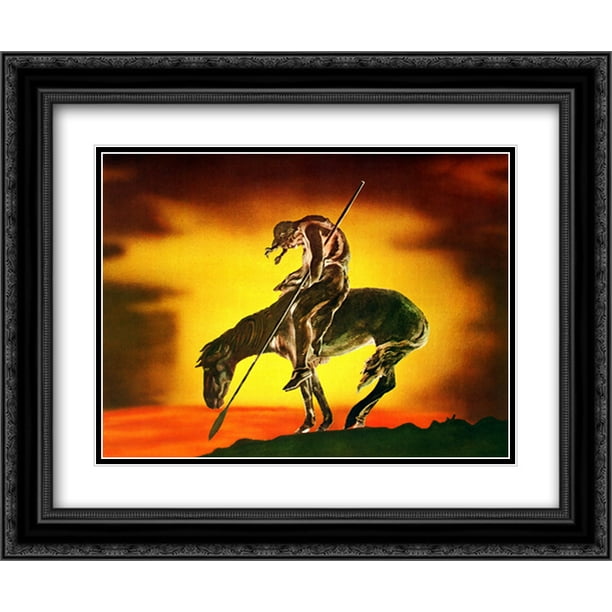 End of the Trail 2x Matted 24x20 Black Ornate Framed Art Print by James ...